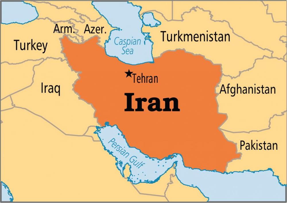 Bản đồ đất nước Iran (Iran Map) Khổ lớn, Phóng to (2025)