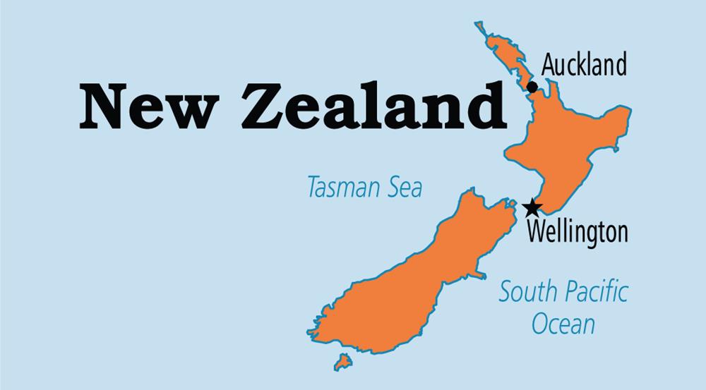 Bản đồ hành chính đất nước New Zealand (New Zealand Map) Khổ lớn, Phóng ...