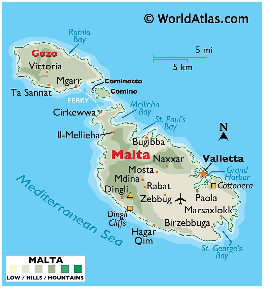 B n t N c Malta Malta Map Kh L n Ph ng To 2024